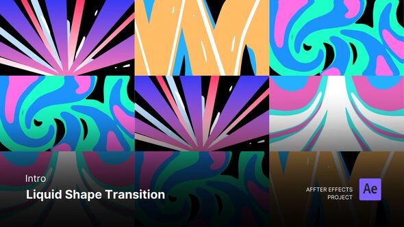 Intro/Opening Video - Liquid Shape Transition After Effects Template, After Effects Project Files